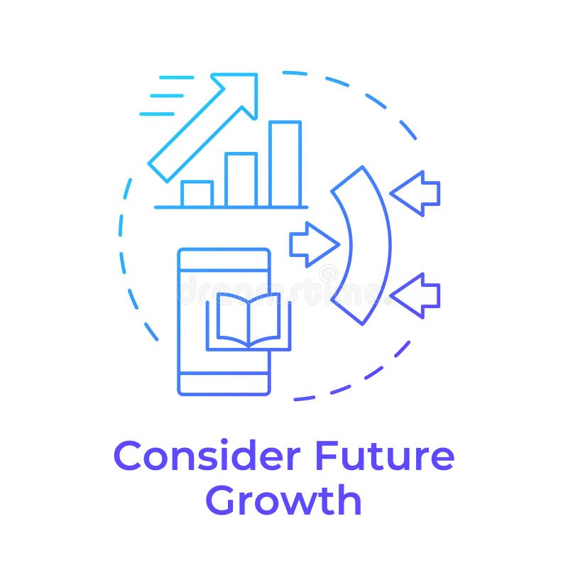 Consider Future Growth Blue Gradient Concept Icon Stock Vector ...