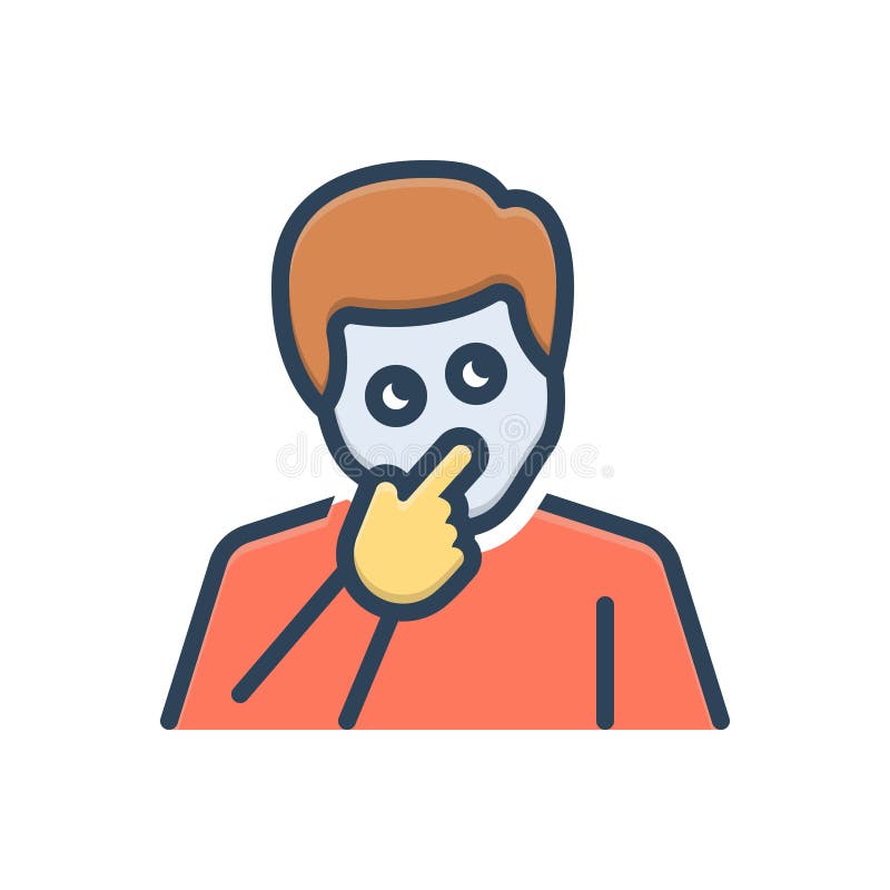 Color Illustration Icon for Consider, Ponder and Deep Stock ...