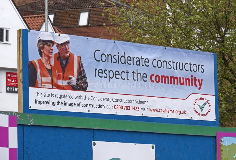 Considerate Constructors editorial stock image. Image of slogan - 164091669
