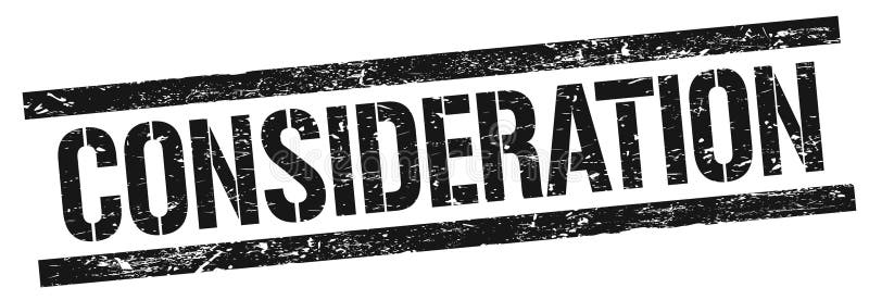 CONSIDERATION Text on Black Grungy Rectangle Stamp Stock Illustration ...