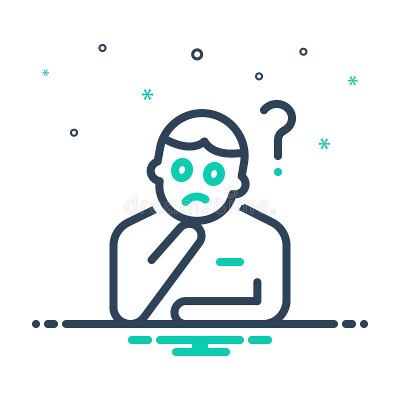 Mix Icon for Considered, Ponder and Consider Stock Vector ...