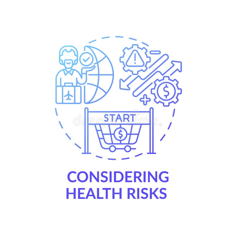 Considering Health Risks Concept Icon Stock Vector - Illustration of ...