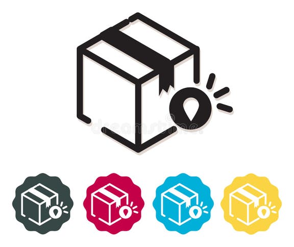 Consignment Location Tracking Icon Stock Vector - Illustration of ...