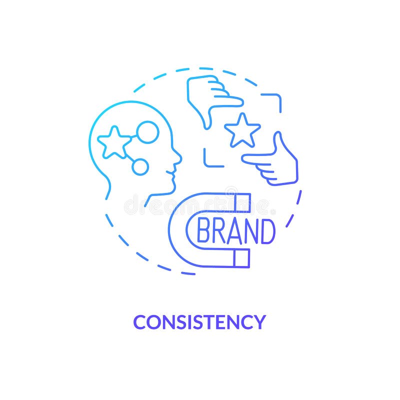 Consistency Blue Gradient Concept Icon Stock Illustration ...
