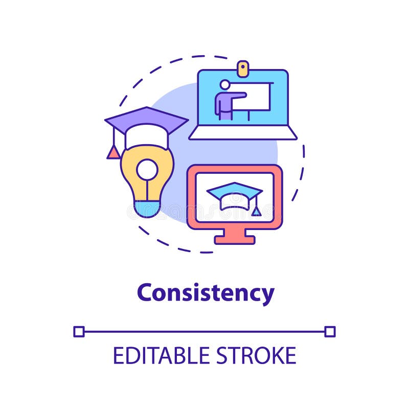 Consistency concept icon stock vector. Illustration of drawing - 238792427