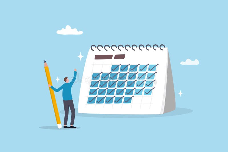 Consistency, Discipline or Calendar Planning Productivity, Task ...