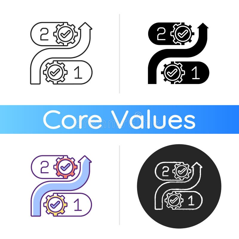 2 Color Consistency Concept Line Vector Icon. Isolated Two Colored ...