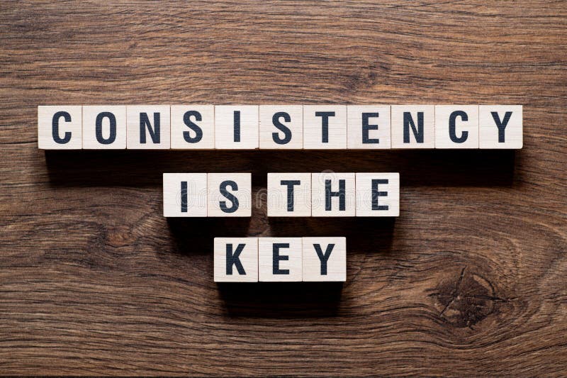 Consistency Word on the Wooden Table Stock Image - Image of business ...