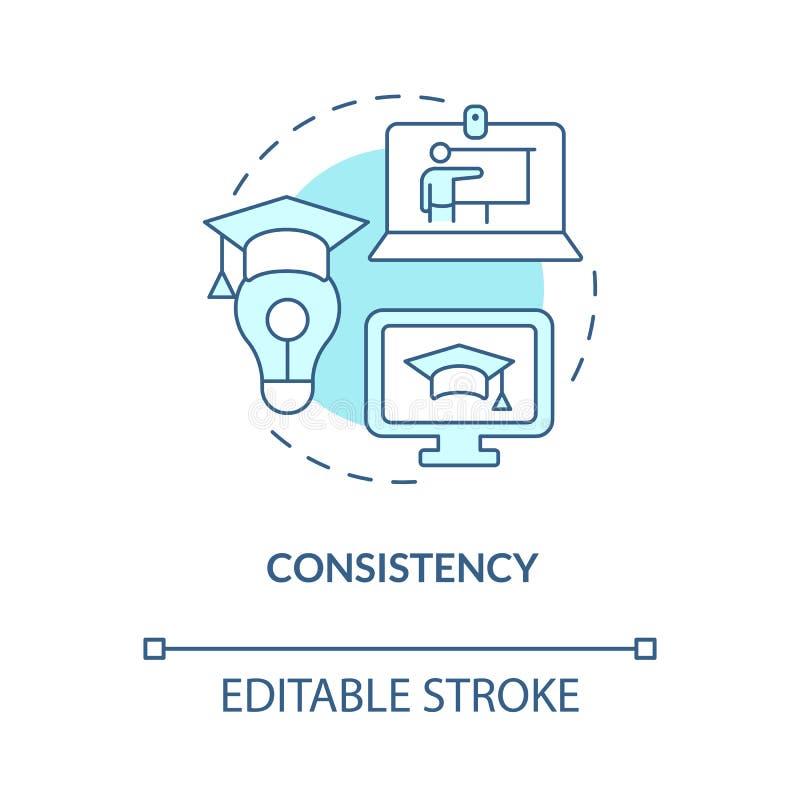 Consistency Turquoise Concept Icon Stock Vector - Illustration of ...