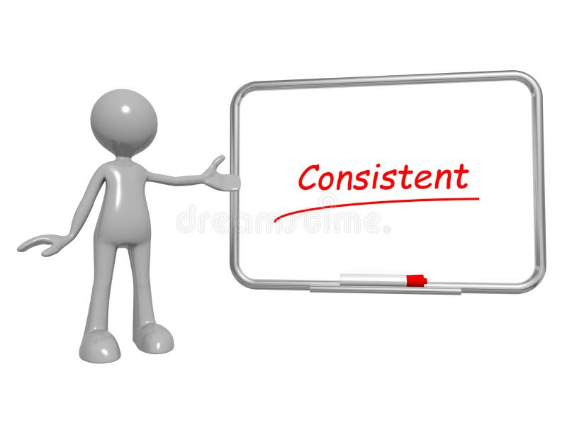 Consistency. Consistent Arrow Stock Illustration - Illustration of ...