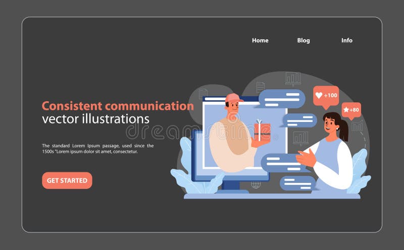 Consistent Brand Communication. an Inviting Stock Vector - Illustration ...