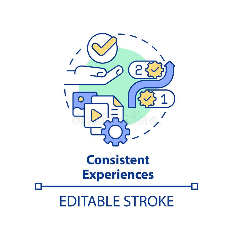 Consistent Experiences Concept Icon Stock Vector - Illustration of ...