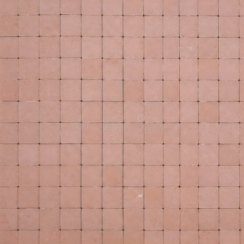 Consistent Layout of Square Pale Red Clay Tiles Stock Illustration ...