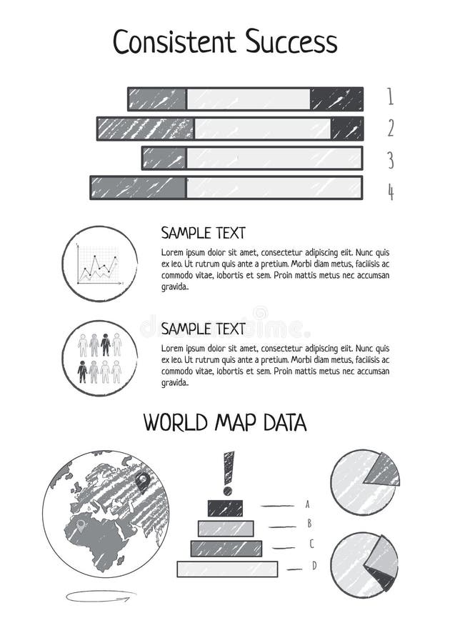 Consistent Success Statistics Vector Illustration Stock Vector ...