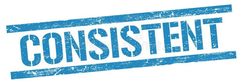 CONSISTENT Text on Blue Grungy Rectangle Stamp Stock Illustration ...