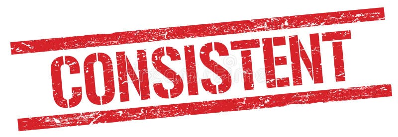 CONSISTENT Text on Red Grungy Rectangle Stamp Stock Illustration ...