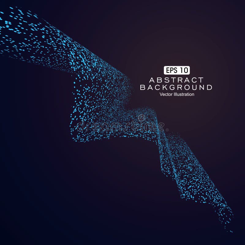 Consisting of Blue Particles, Abstract Background,perspective,blue ...