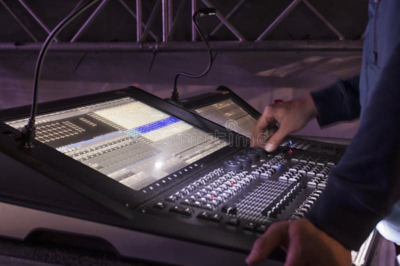 Consola Ligera, Panel De Control Para La Luz Foto de archivo - Imagen ...