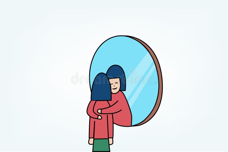Supporting Yourself is the Most Important Thing. Stock Illustration ...