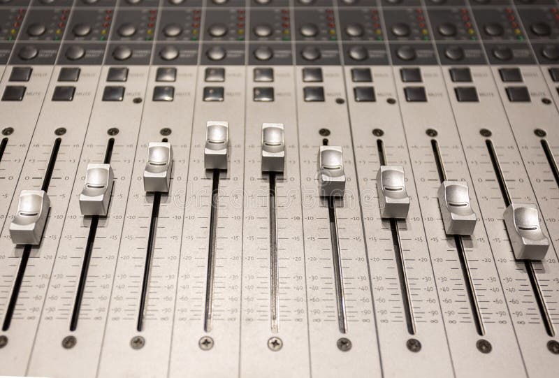 Console in Audio Recording Studio Stock Photo - Image of record, desk ...