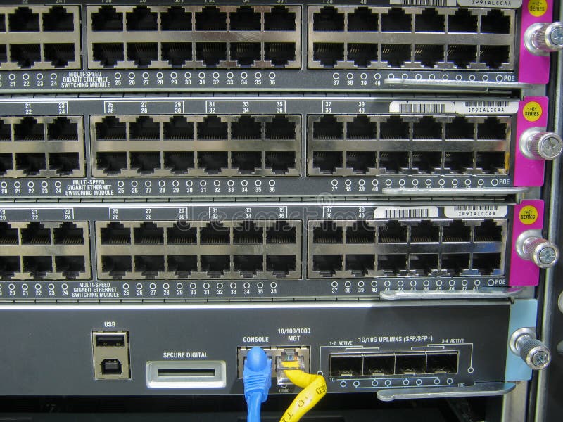 Console Cable Communications Switch Equipment Stock Photo - Image of ...