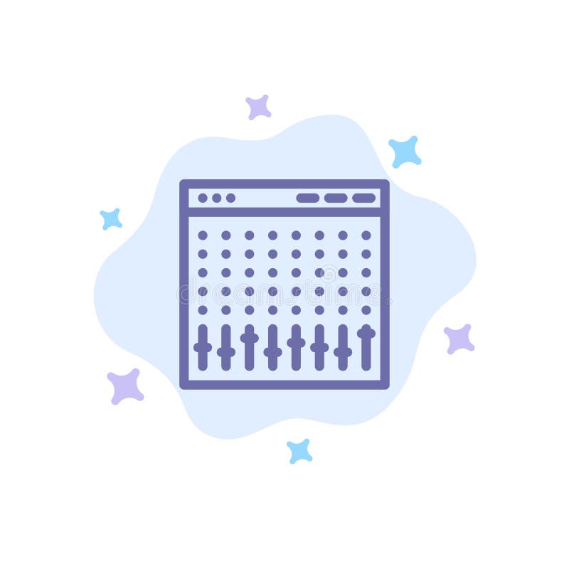 Console, Control, Controller, Hardware, Mixer Blue Icon on Abstract ...