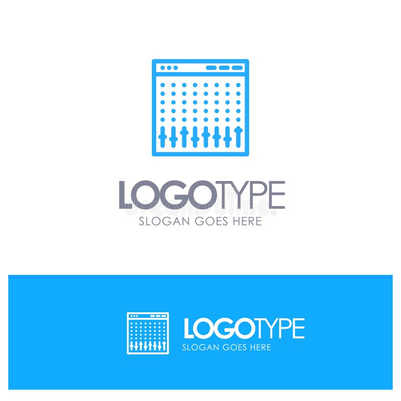 Console, Control, Controller, Hardware, Mixer Blue Solid Logo with ...