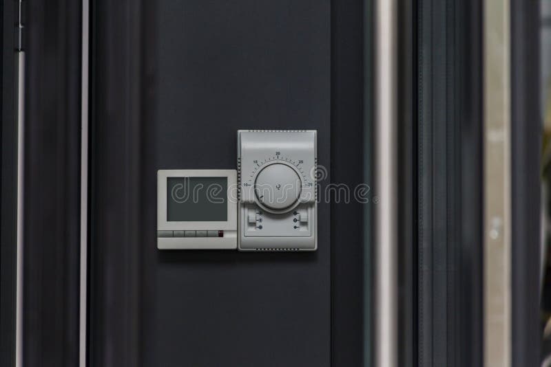 Console for Controlling Heating and Cooling Stock Image - Image of ...