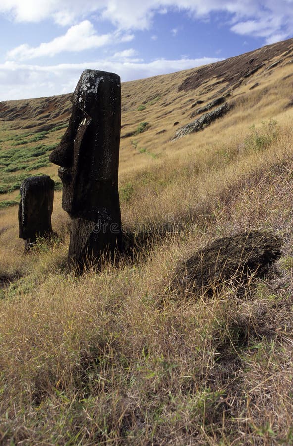 Console De Moai- Easter, O Chile Imagem de Stock - Imagem de escultura ...