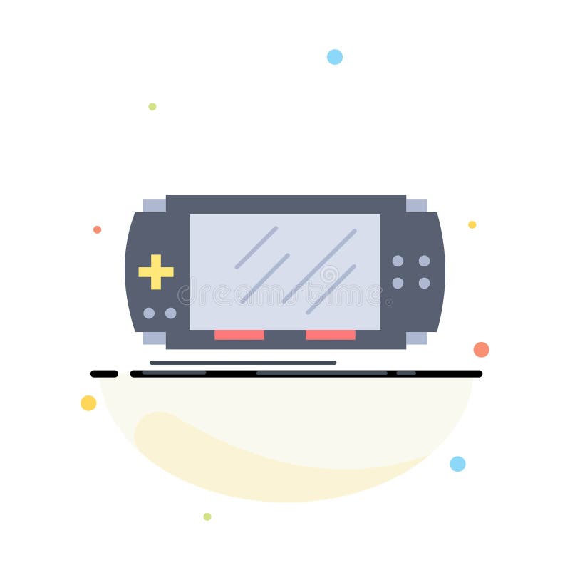 Console, Device, Game, Gaming, Psp Flat Color Icon Vector Stock Vector ...