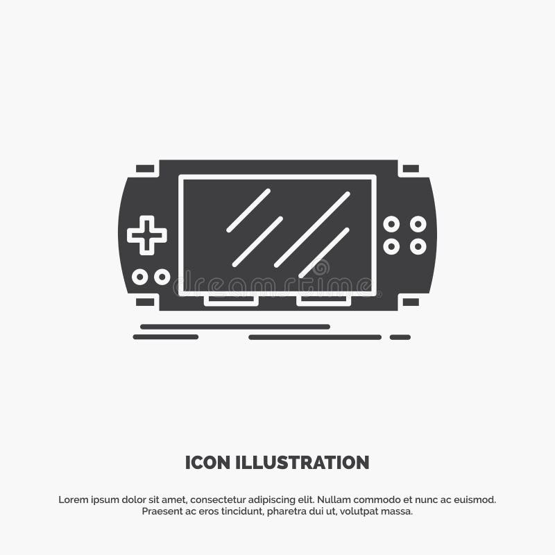 Console, Device, Game, Gaming, Psp Icon. Glyph Vector Gray Symbol for ...