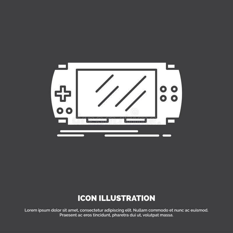 Console, Device, Game, Gaming, Psp Icon. Glyph Vector Symbol for UI and ...