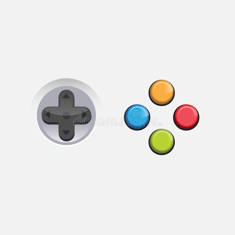 Console game button stock illustration. Illustration of controller ...