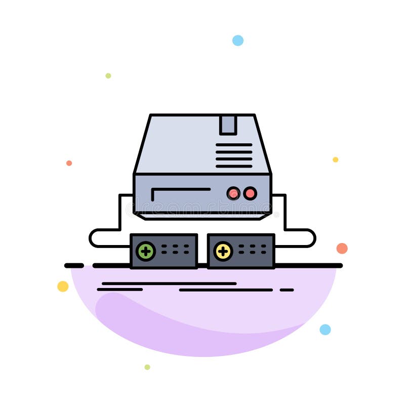 Console, Game, Gaming, Pad, Drive Flat Color Icon Vector Stock Vector ...