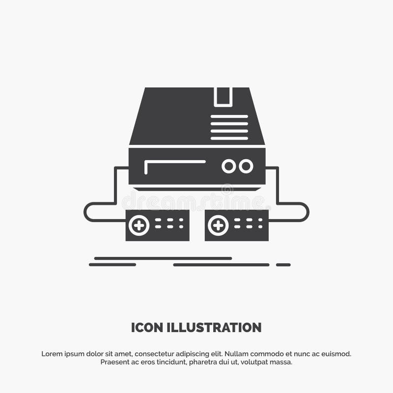 Console, Game, Gaming, Pad, Drive Icon. Glyph Vector Gray Symbol for UI ...