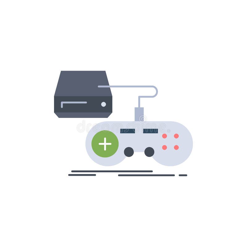 Console, Game, Gaming, Playstation, Play Flat Color Icon Vector Stock ...