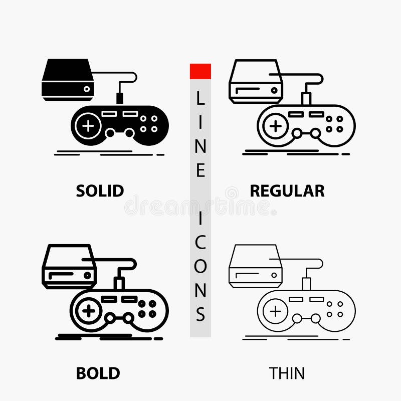 Console, Game, Gaming, Playstation, Play Icon in Thin, Regular, Bold ...