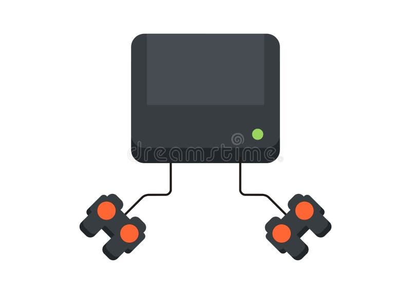Console Game Machine. Simple Flat Illustration. Stock Vector ...