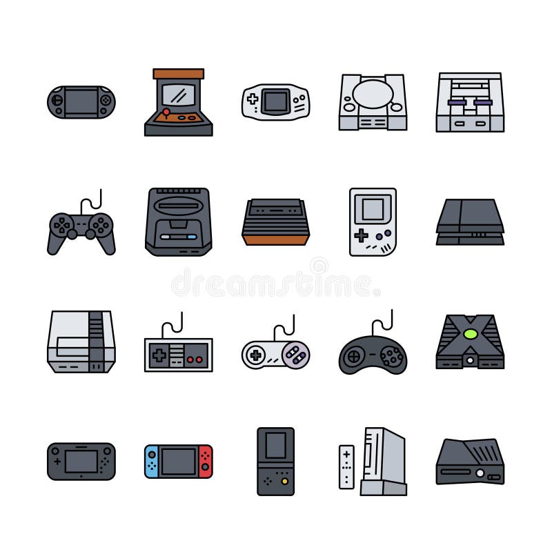 Games Console Outline Stock Illustrations – 1,084 Games Console Outline ...