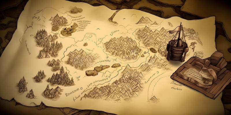 Console Gaming Adventure Game Create a Treasure Map One Generative AI ...