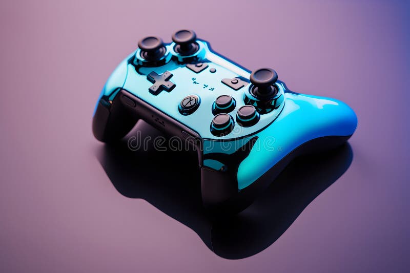 Console Gaming Controller with Many Buttons and Glossy Shiny Body ...