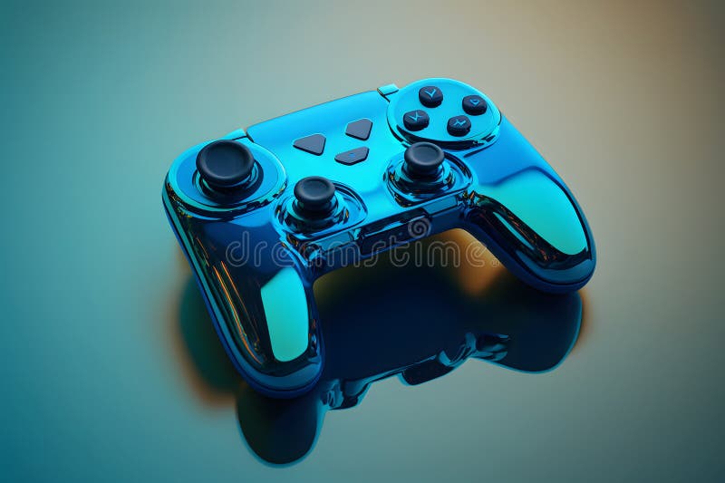 Console Gaming Controller with Many Buttons and Glossy Shiny Body ...