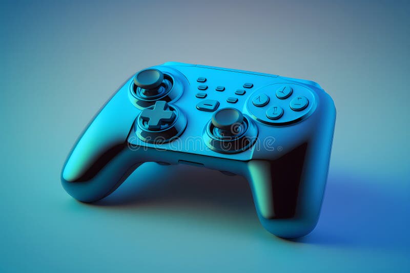 Console Gaming Controller with Many Buttons and Glossy Shiny Body ...