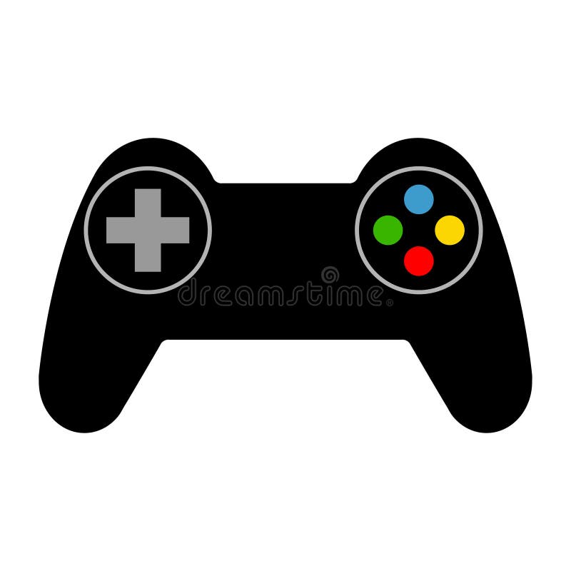 Console Gaming Gamepad Icon, Joystick Gadget Technology Button Vector ...