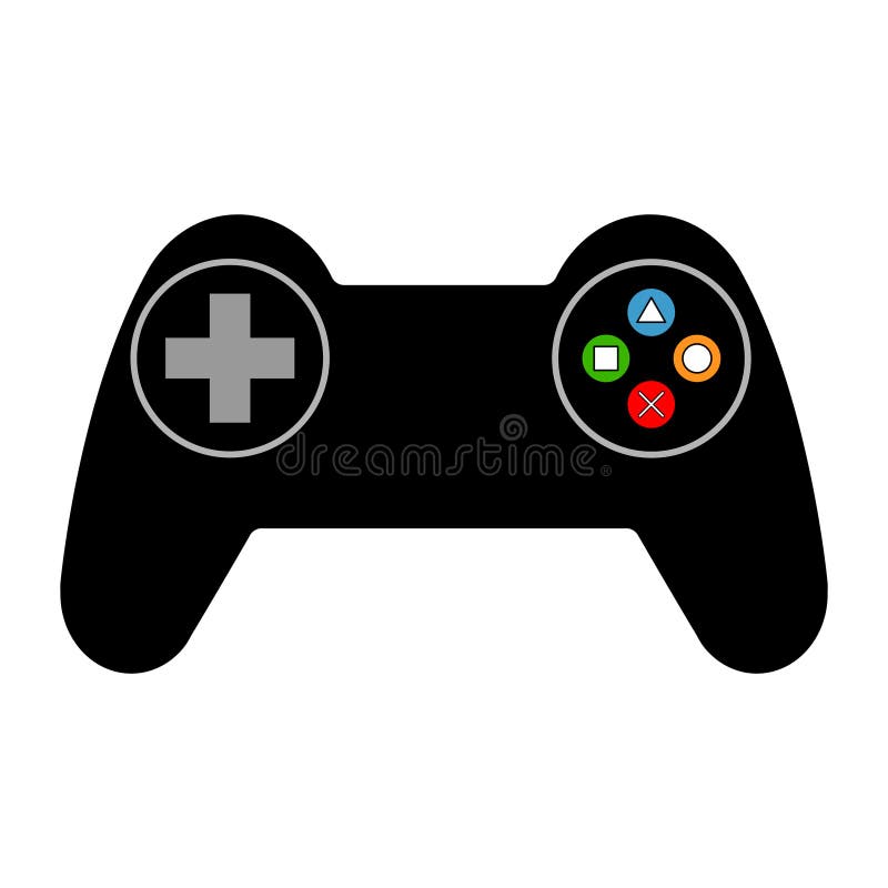 Console Gaming Gamepad Icon, Joystick Gadget Technology Button Vector ...