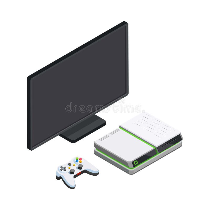 Console Gaming Kit Composition Stock Illustration - Illustration of ...