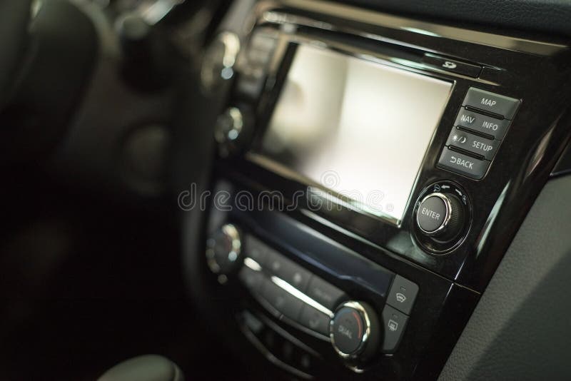 Console panel of car stock photo. Image of audio, monitor - 56719930