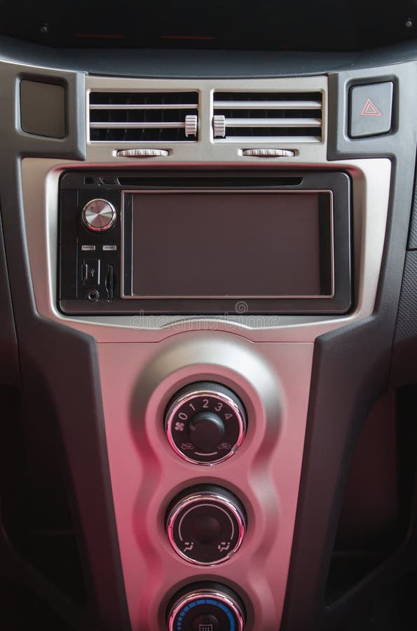 Car Console panel stock image. Image of audio, leather - 67132839