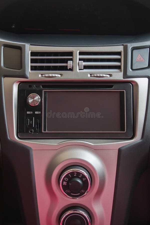 Car Console panel stock image. Image of audio, leather - 67132839