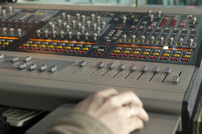 Console sound engineer stock image. Image of entertainment - 51252279